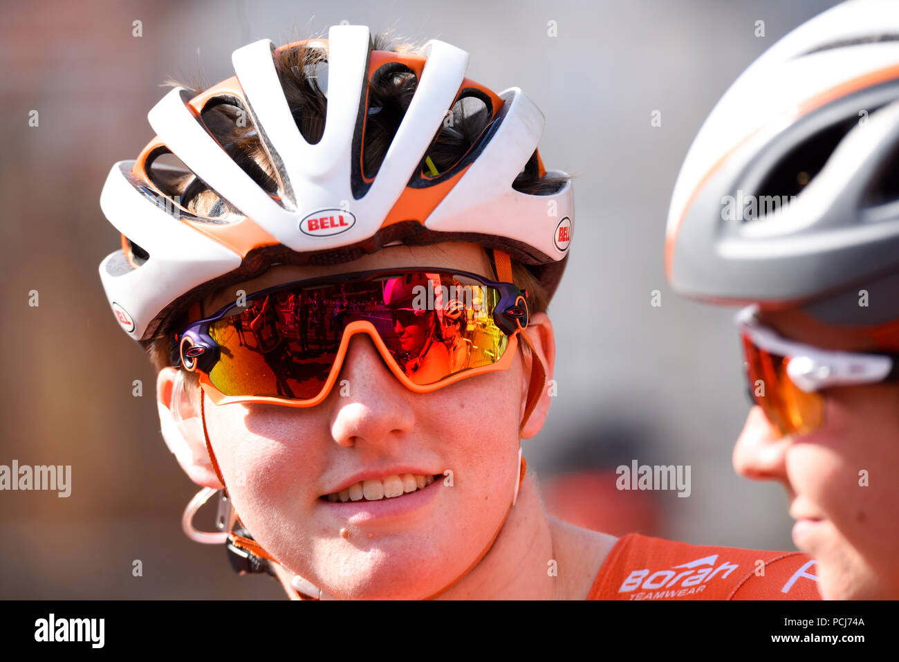 Kelly Catlin of Rally Cycling at the 2018 Prudential RideLondon ...