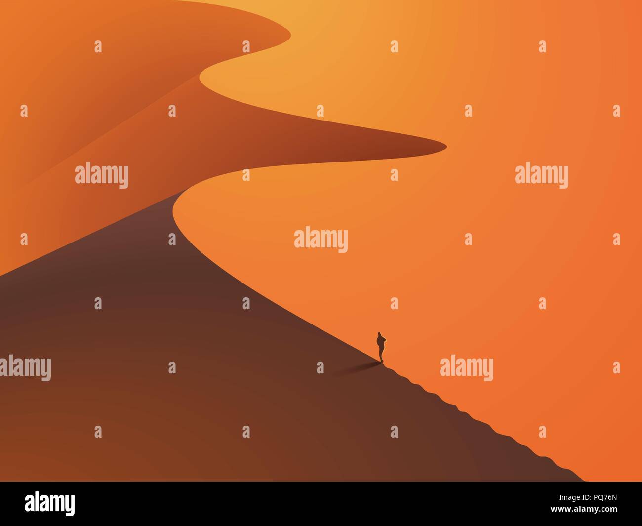 Desert walking man Stock Vector Images - Alamy