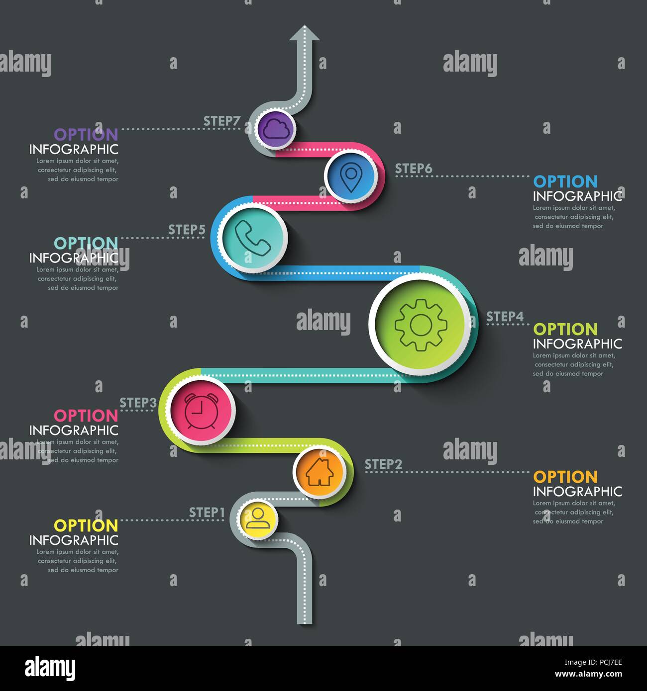 Business circle timeline banner. Modern business infographic ...