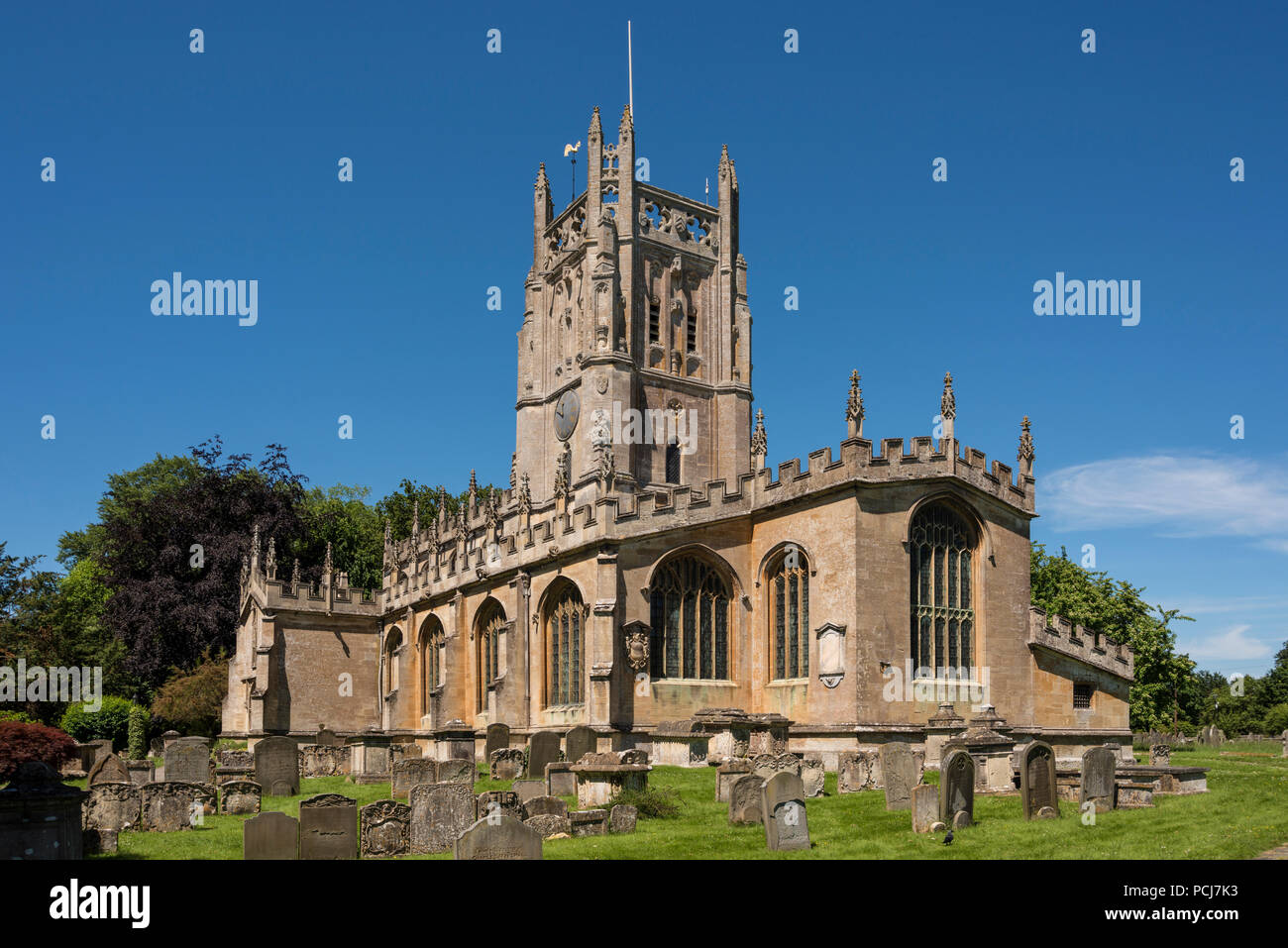 St Mary the Virgin Church in Fairford, Gloucetsershire, UK Stock Photo ...