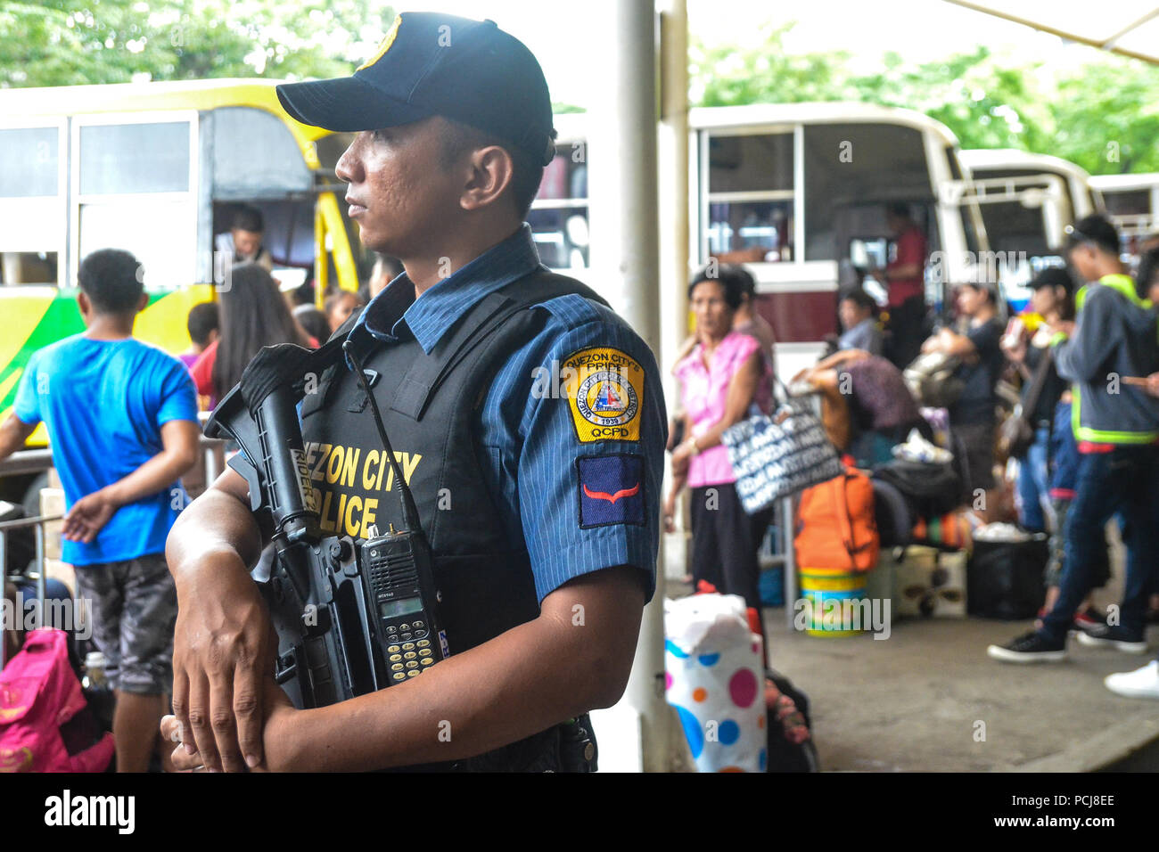 Quezon City, Philippines. 01st Aug, 2018. HIGH POLICE VISIBILITY. The ...