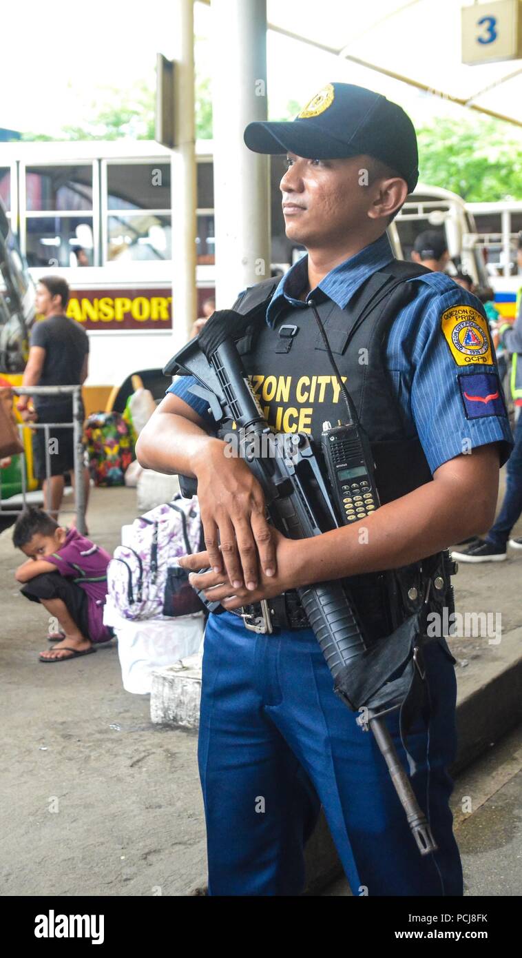 Quezon City, Philippines. 01st Aug, 2018. HIGH POLICE VISIBILITY. The ...