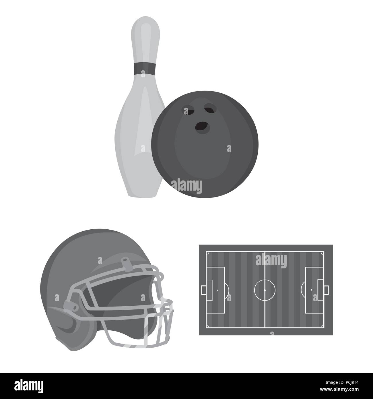 Different kinds of sports monochrome icons in set collection for design ...