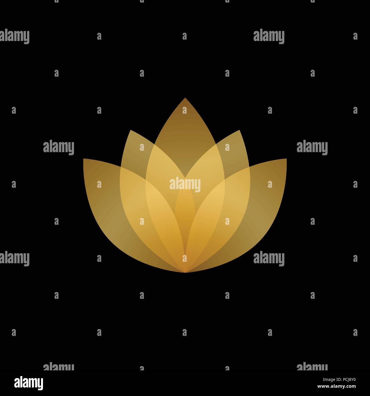 Abstract gold and transparent lotus logo design Stock Vector Image ...