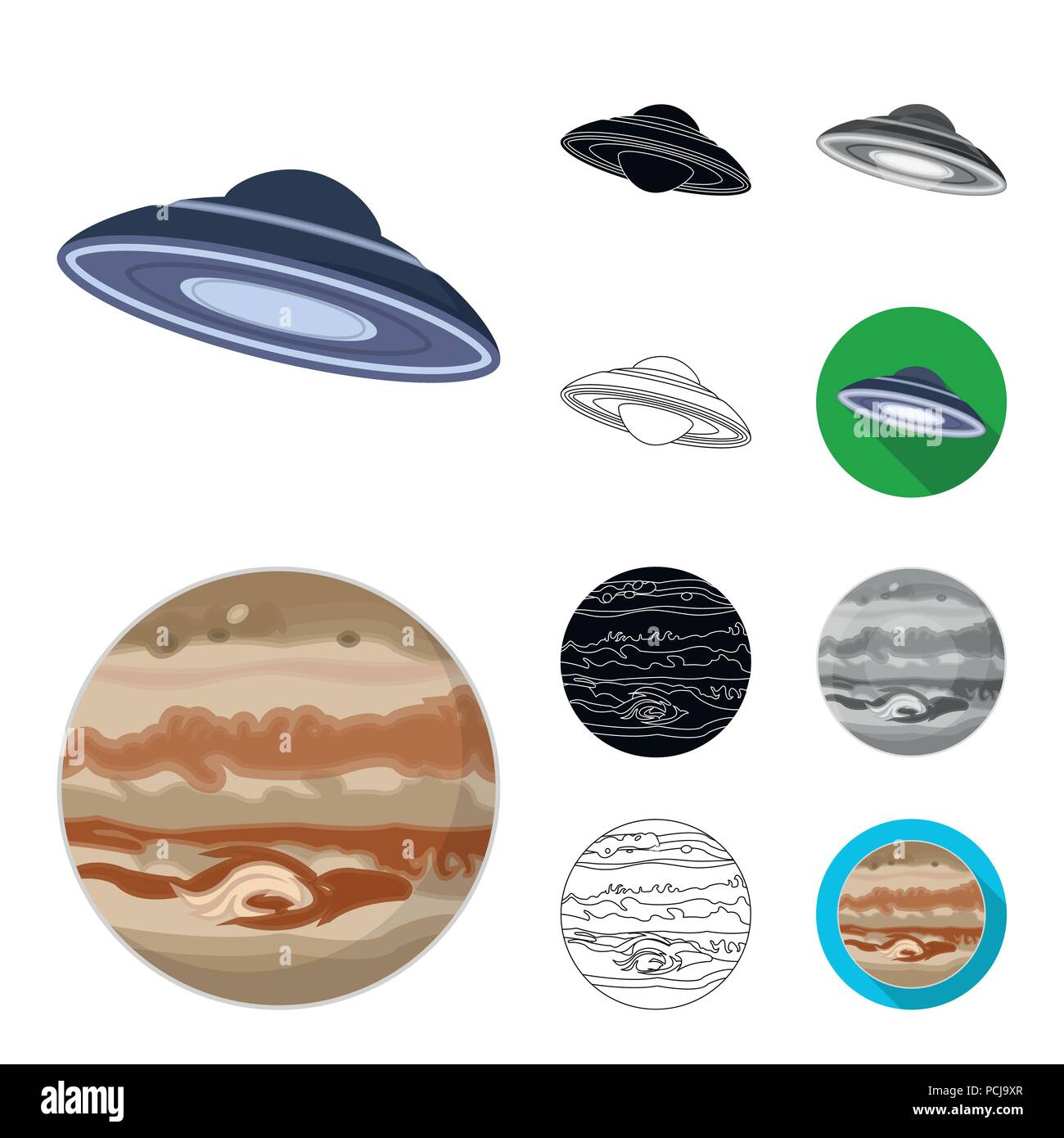 Planets of the solar system cartoon,black,flat,monochrome,outline icons ...