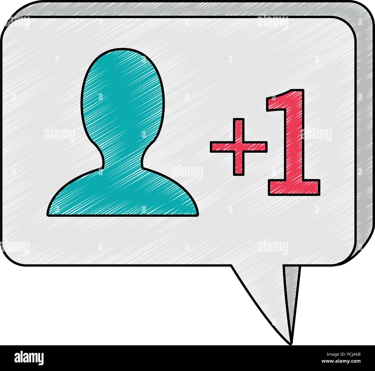 Bubble friend request symbol scribble Stock Vector Image & Art - Alamy