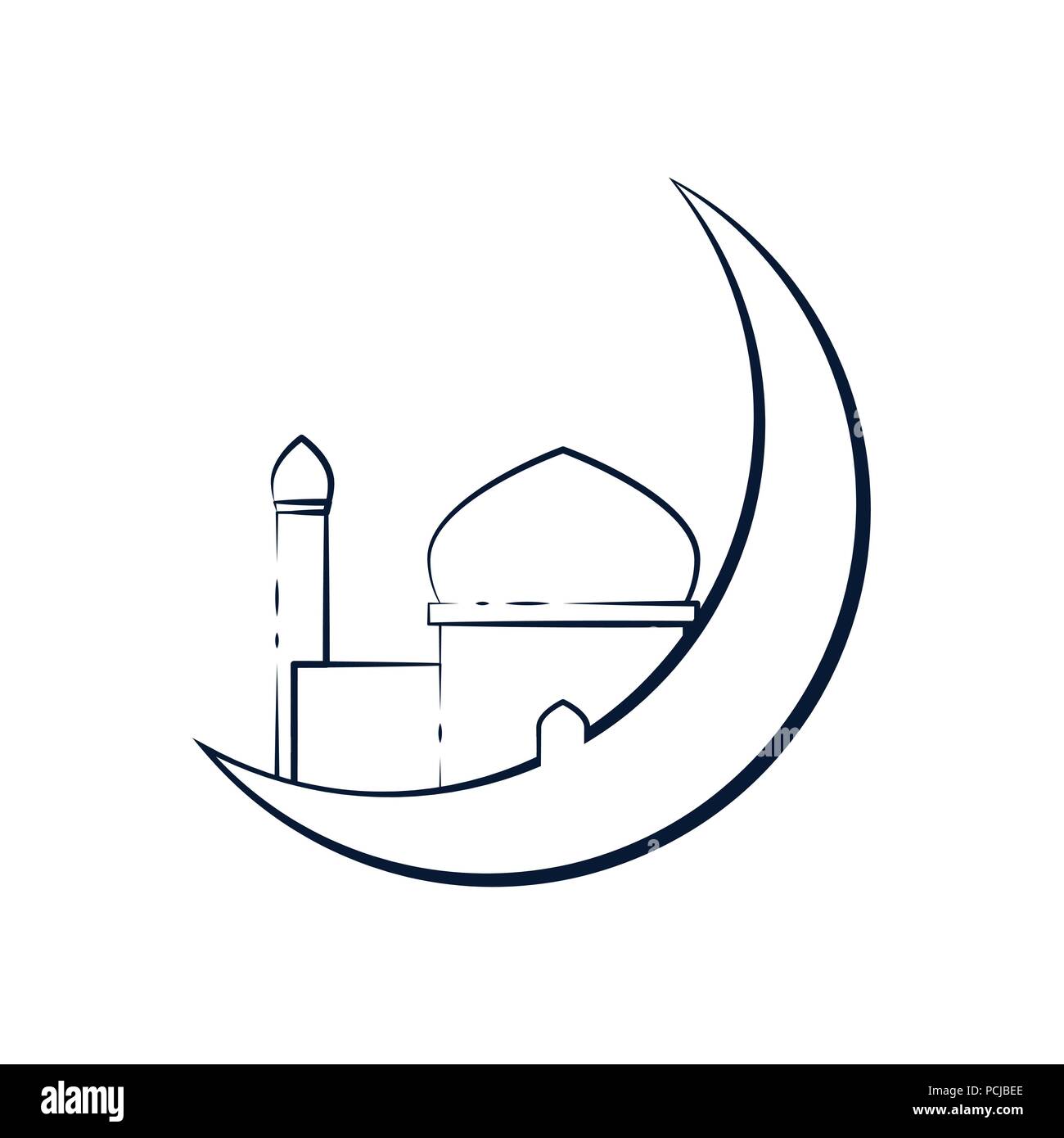 Crescent Moon Outline Clipart