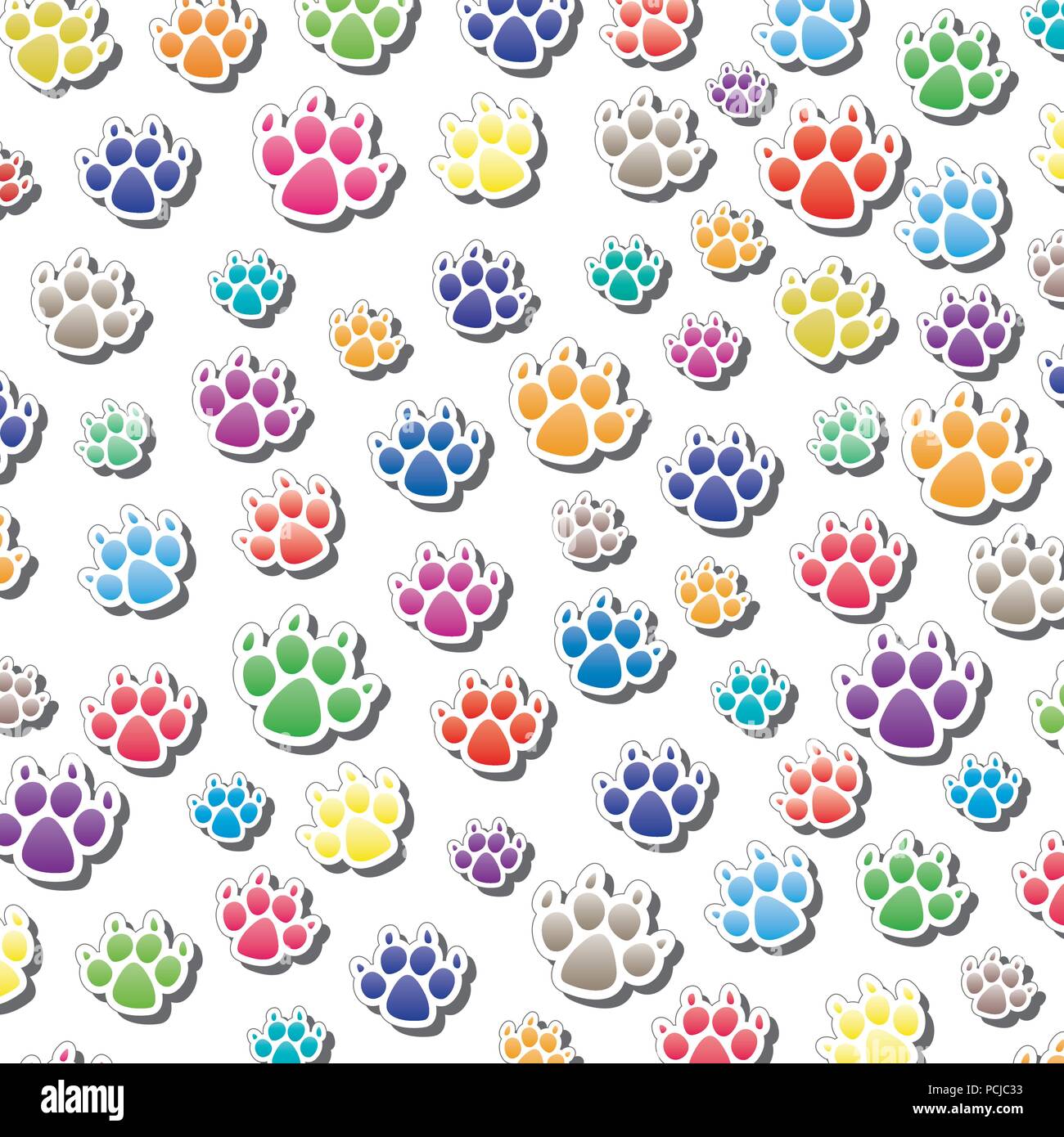 vector background of dog's foot prints Stock Vector Image & Art - Alamy