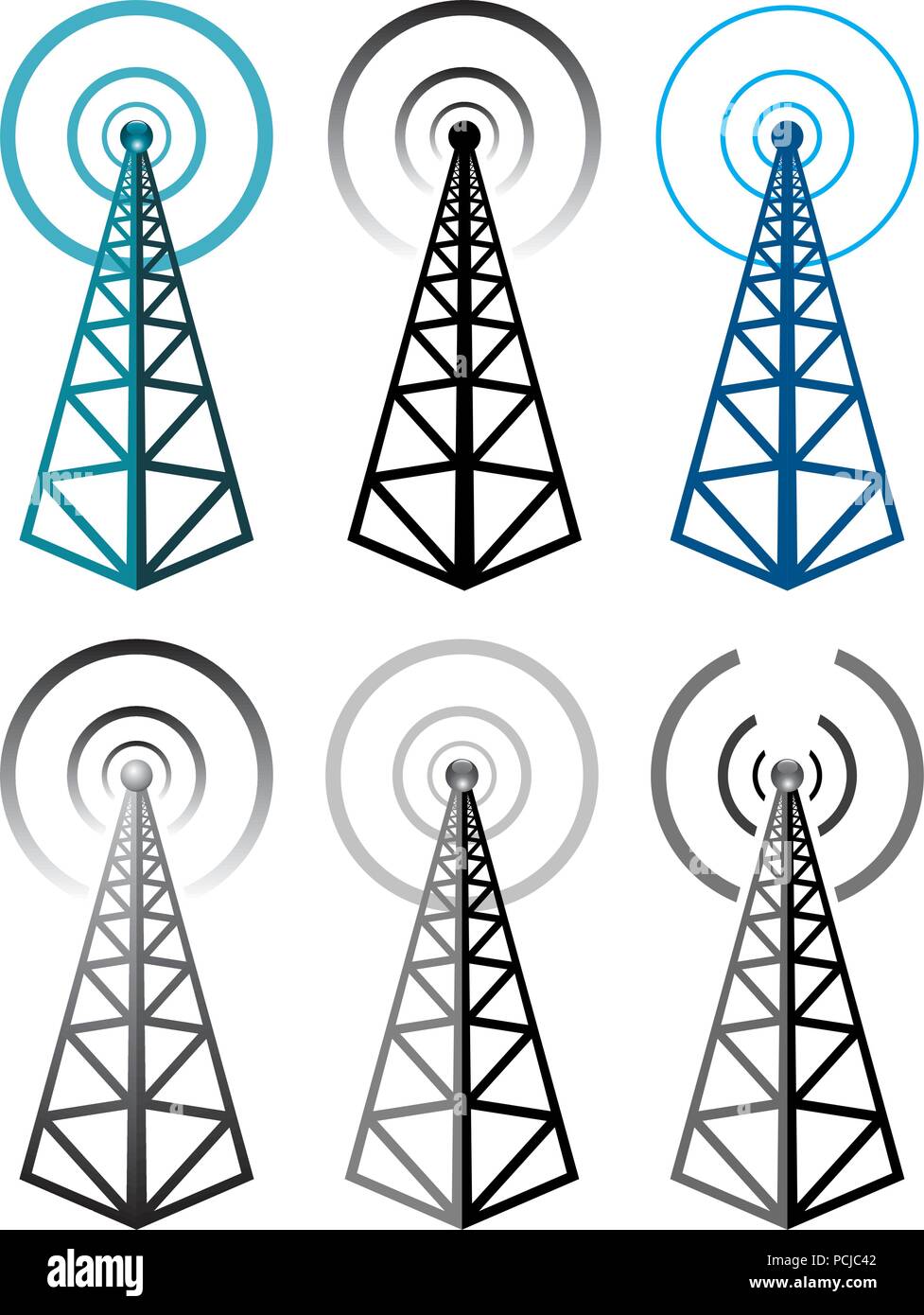 Radio tower Stock Vector Images - Alamy