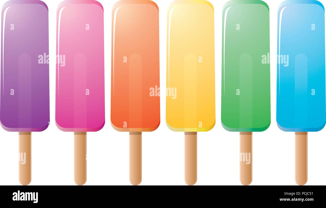 vector set of colorful popsicles Stock Vector Image & Art - Alamy