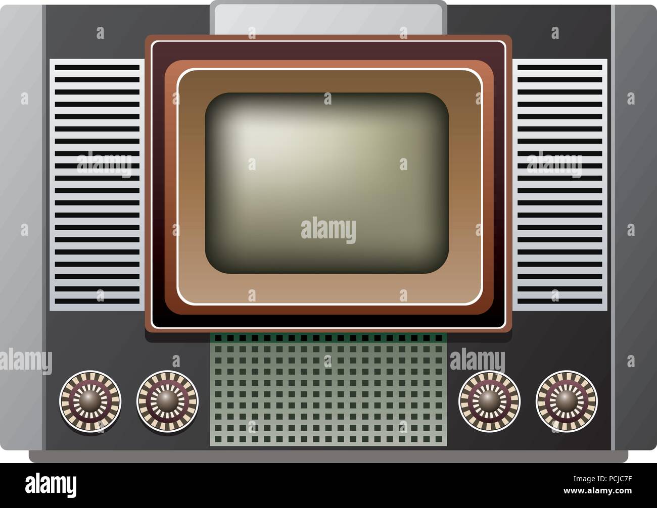 Cartoon illustration retro television set hi-res stock photography and ...