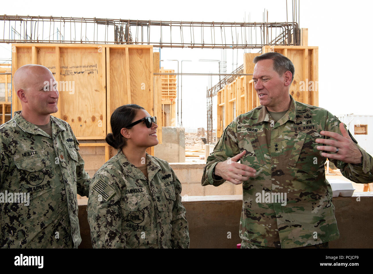 U.S. Army Maj. Gen. James Craig, right, commander, Combined Joint Task ...