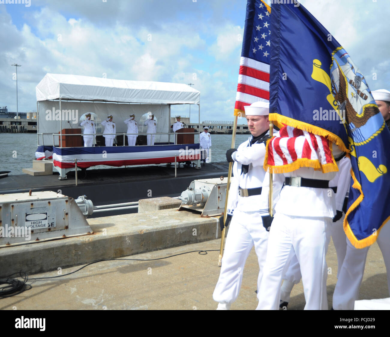 NORFOLK, Va. (Aug. 1, 2018) The Portsmouth Naval Hospital Color Guard parades the colors during ...