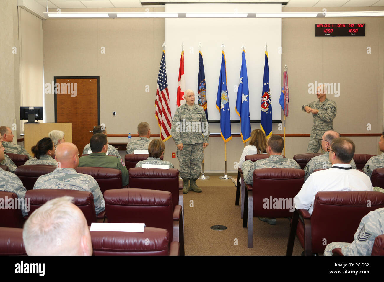 Gen. L. Scott Rice addressed a group of nearly 100 New York Air ...