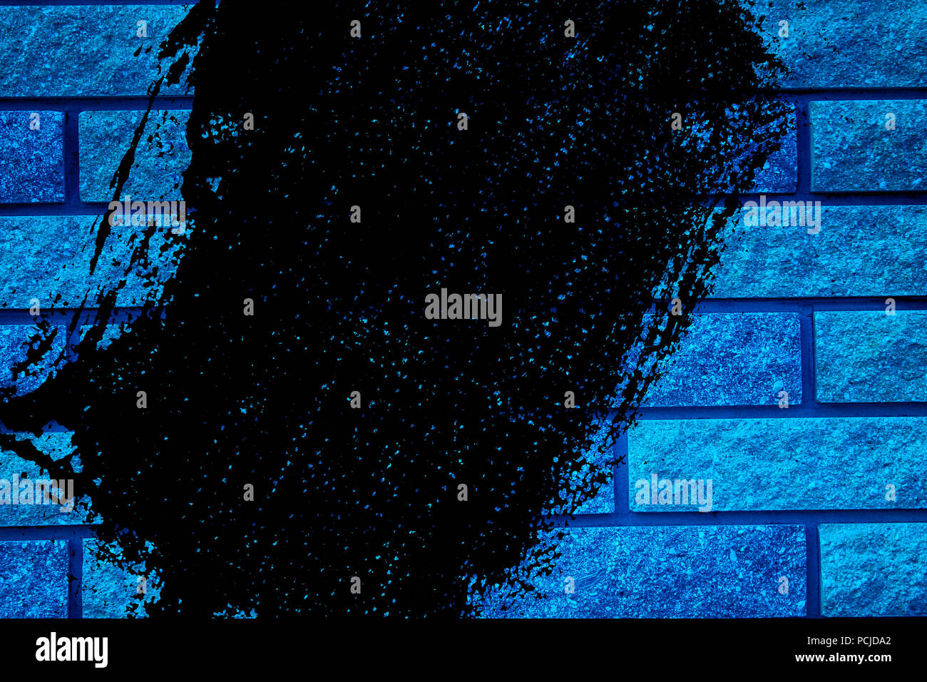 Grunge Ultra blue Brick texture of old vintage building, design concept ...