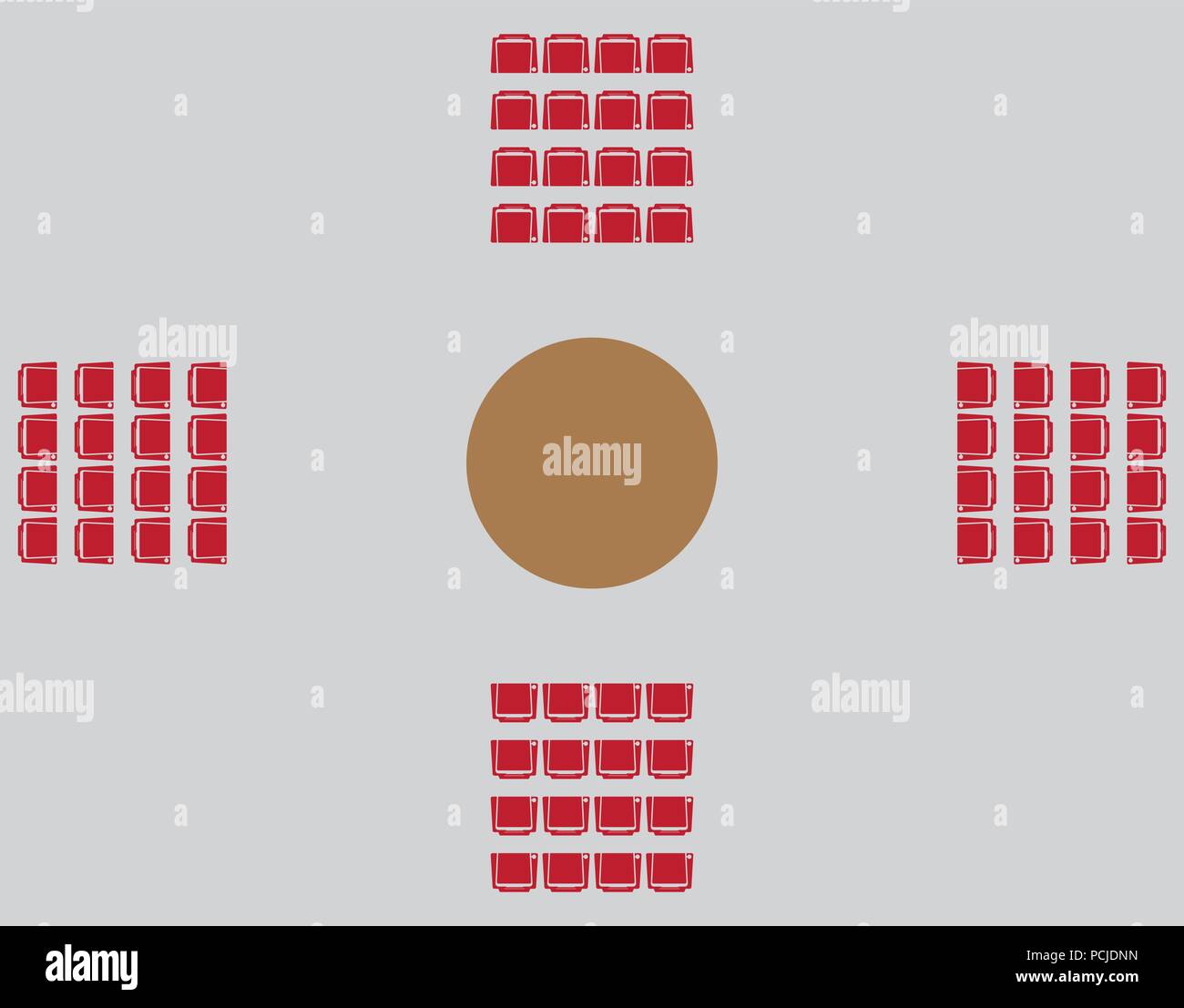 Top View show Seat in the Hall Vector and illustration Stock Vector ...