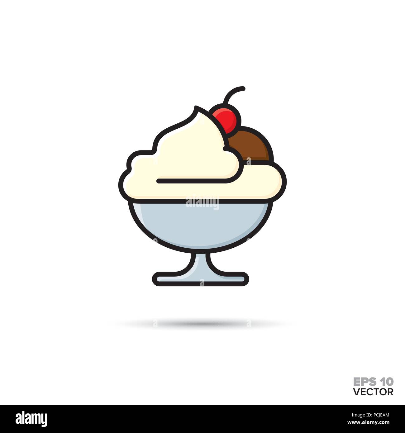 Sundae icon Stock Vector Images - Alamy