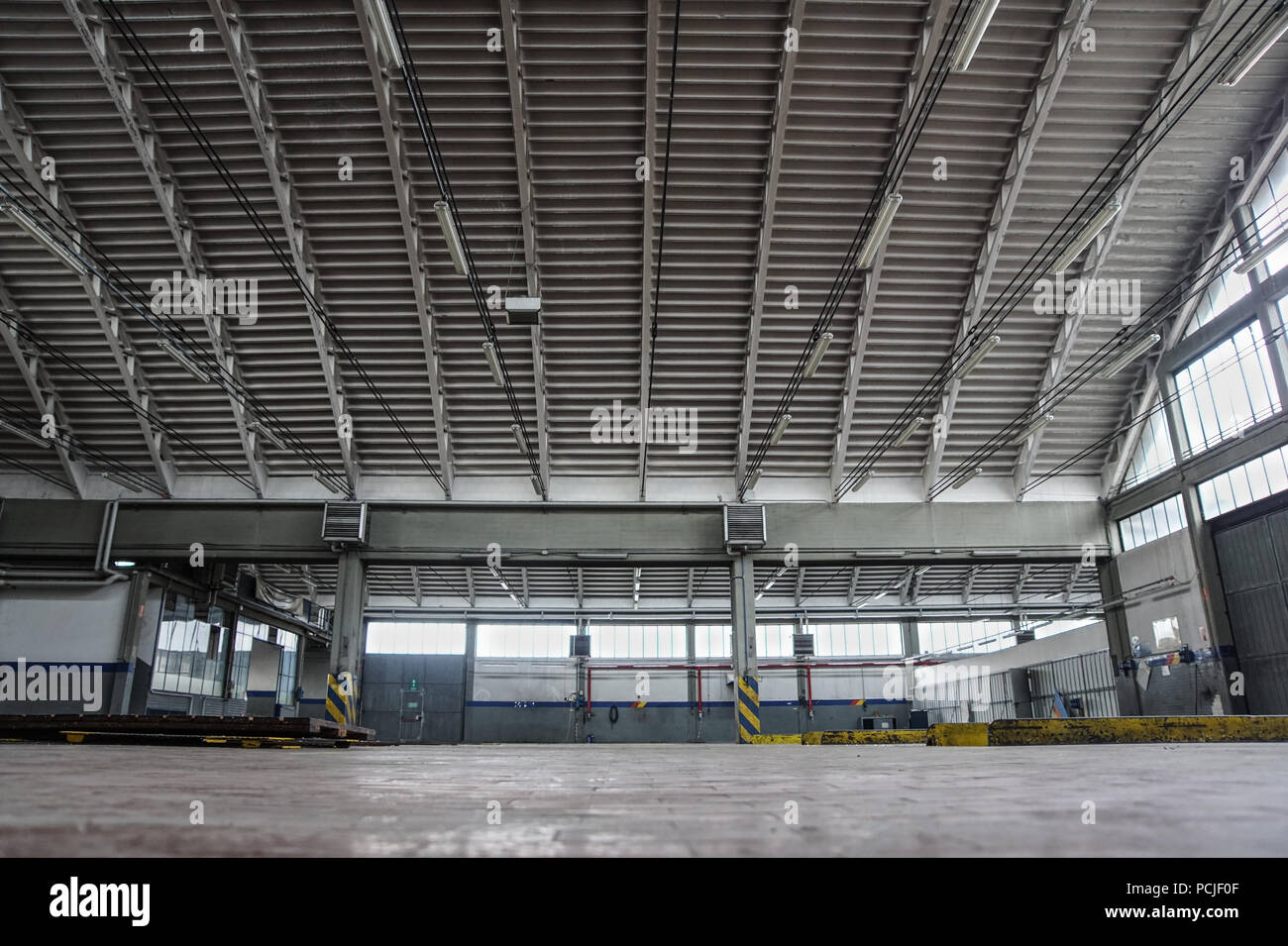 Interior of old factory buildings abandoned Stock Photo - Alamy