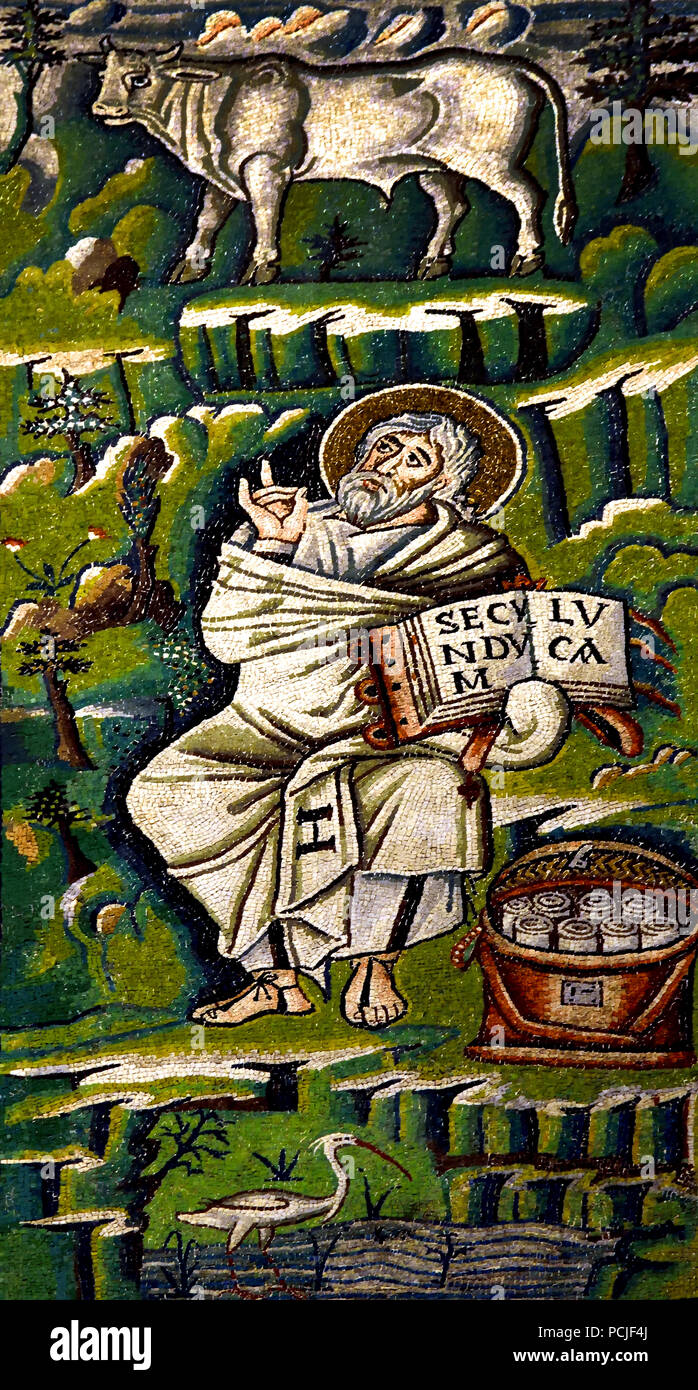 Moses receiving the Law, Basilica of San Vitale 547 AD 6th Century in ...