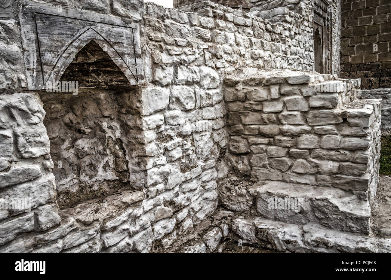 Ruins of ancient buildings in the city of Bolgar in Tatarstan Stock ...