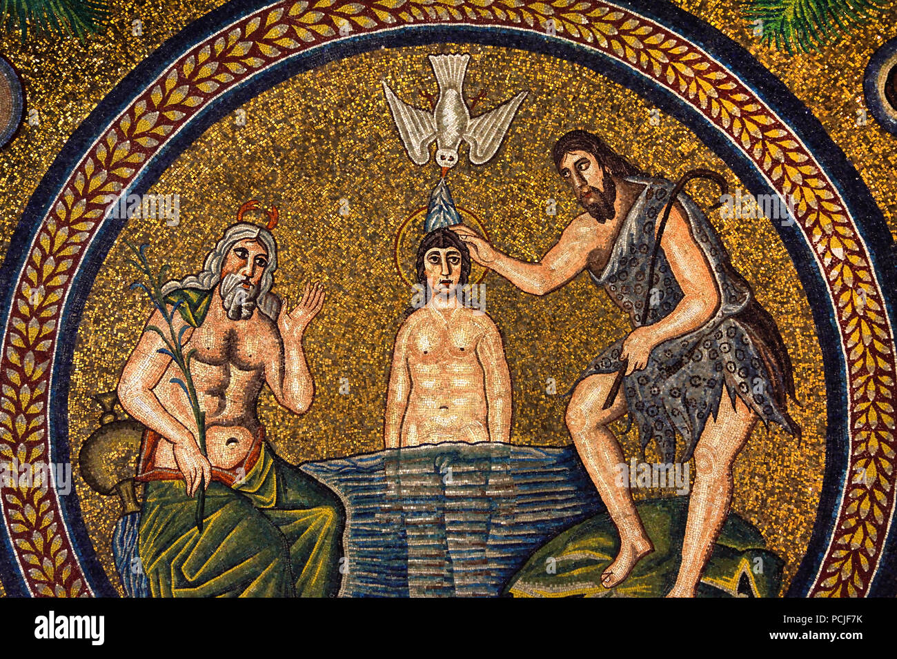 Baptism of Jesus by Saint John the Baptist in the Baptism of Jesus The ...
