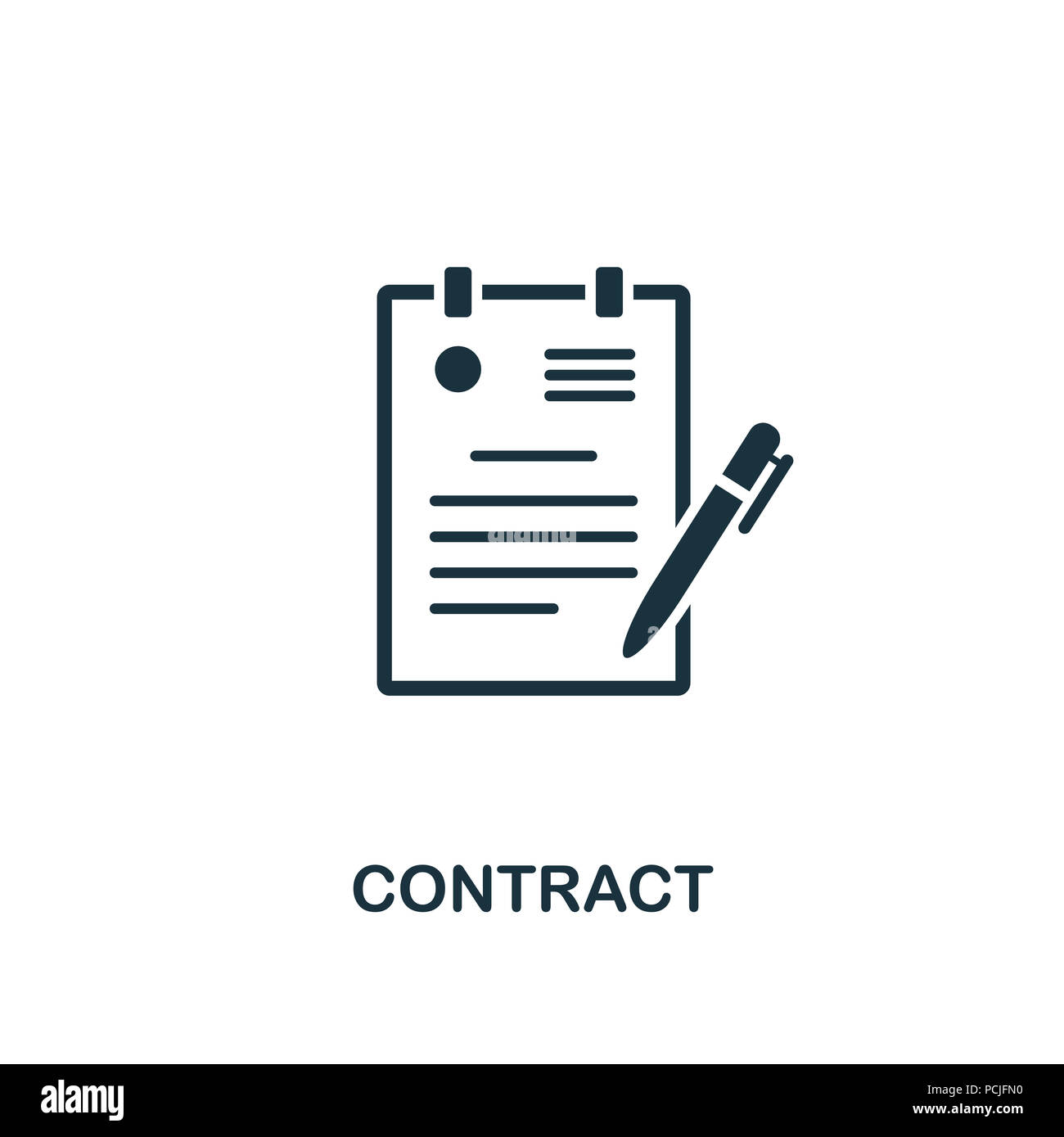 Contract creative icon. Simple element illustration. Contract concept ...