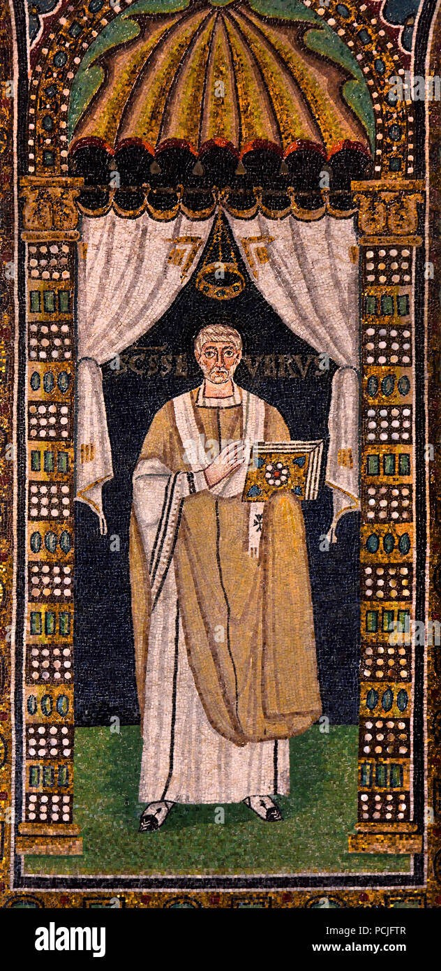 6-7th century Byzantine mosaics in Sant' Apollinare in Classe, apse ...