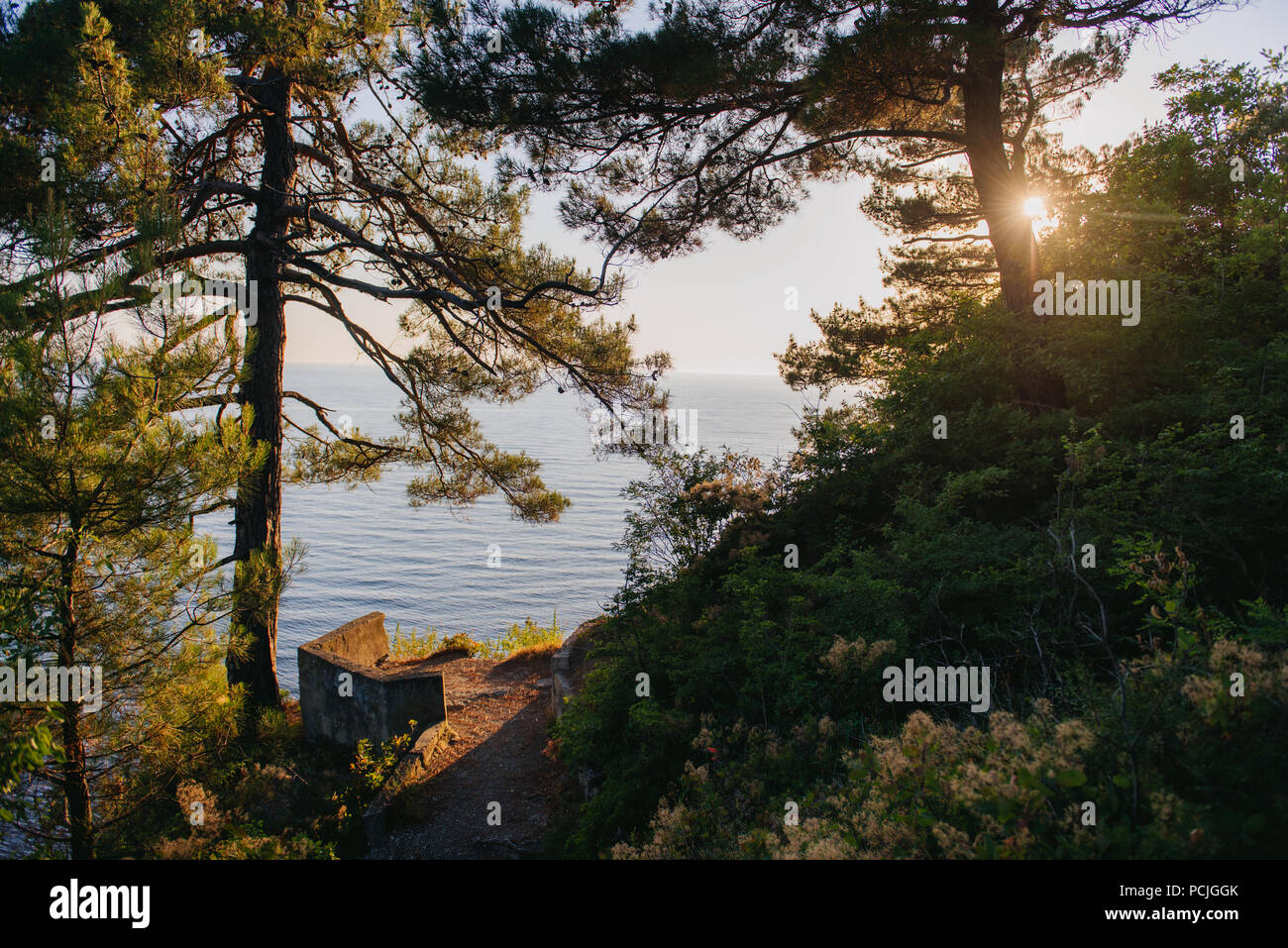 Coastal sunset landscape, Russia Stock Photo - Alamy