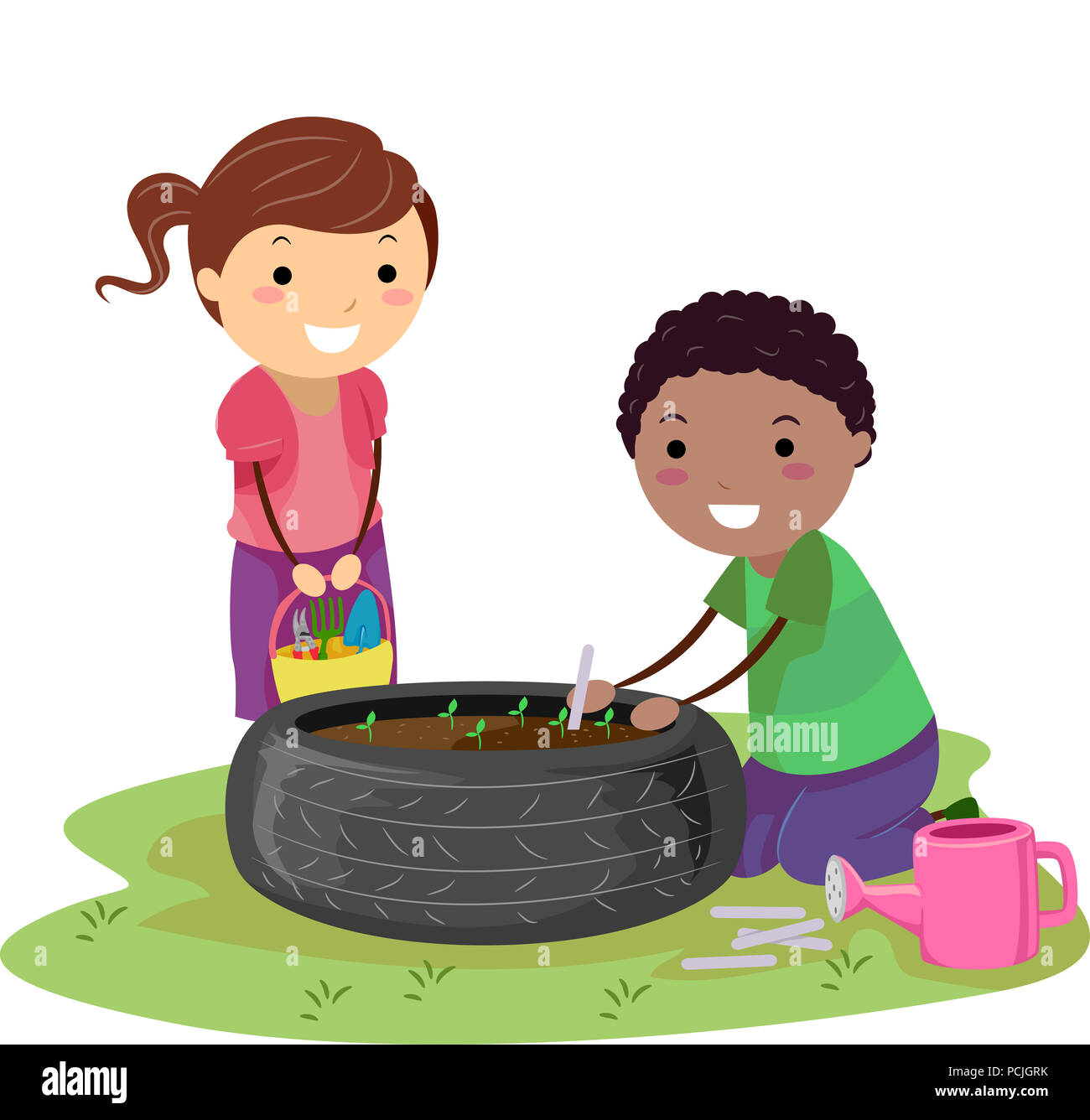 Kids Recycling Clipart