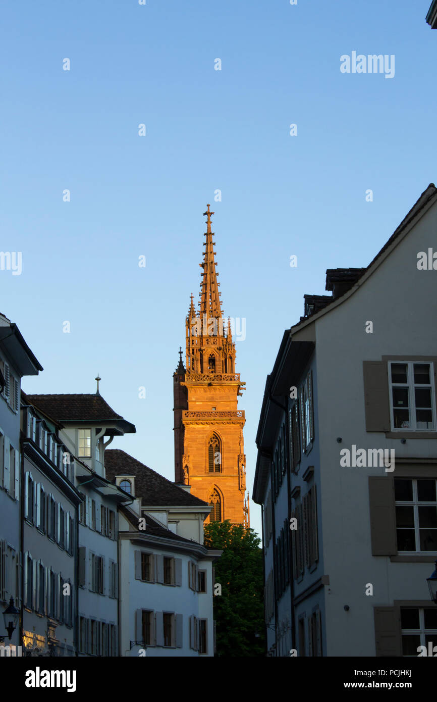 Dusk view of basel munster hi-res stock photography and images - Alamy