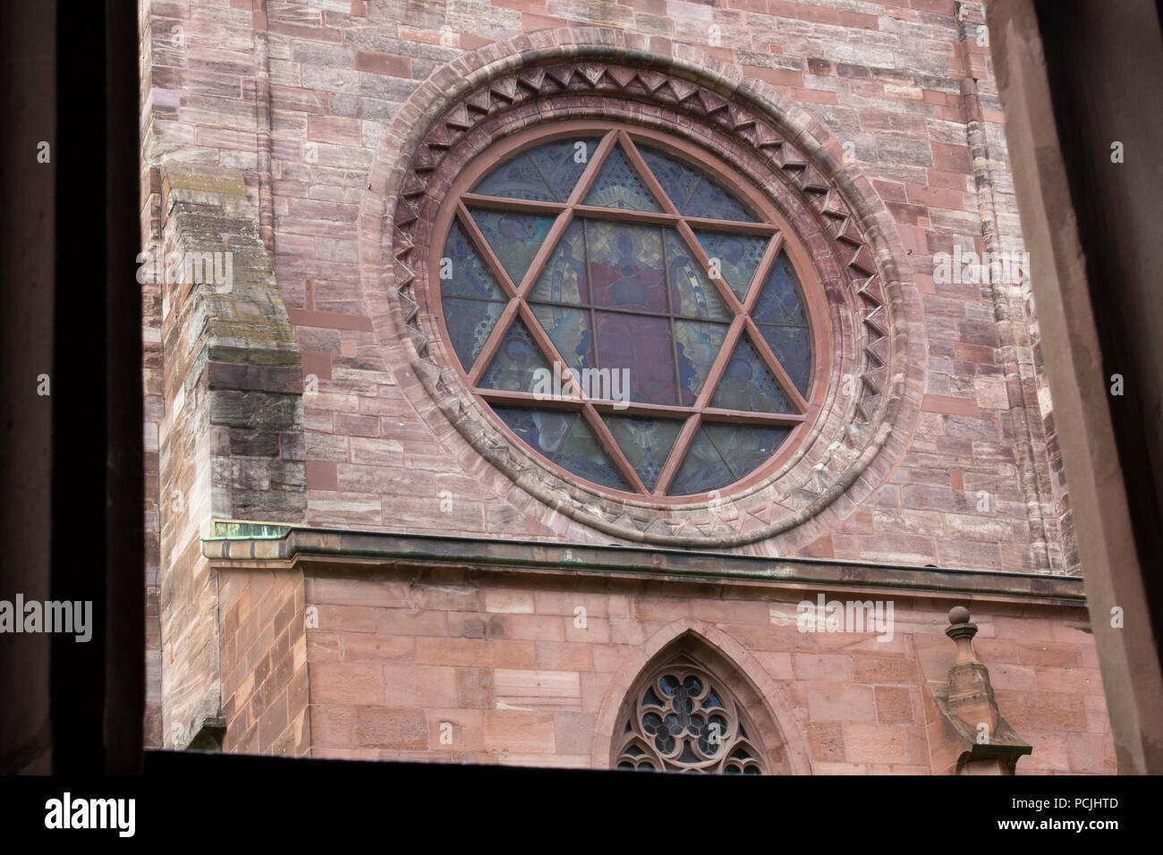 View of the Basel Minster (church and former cathedral) from the ...