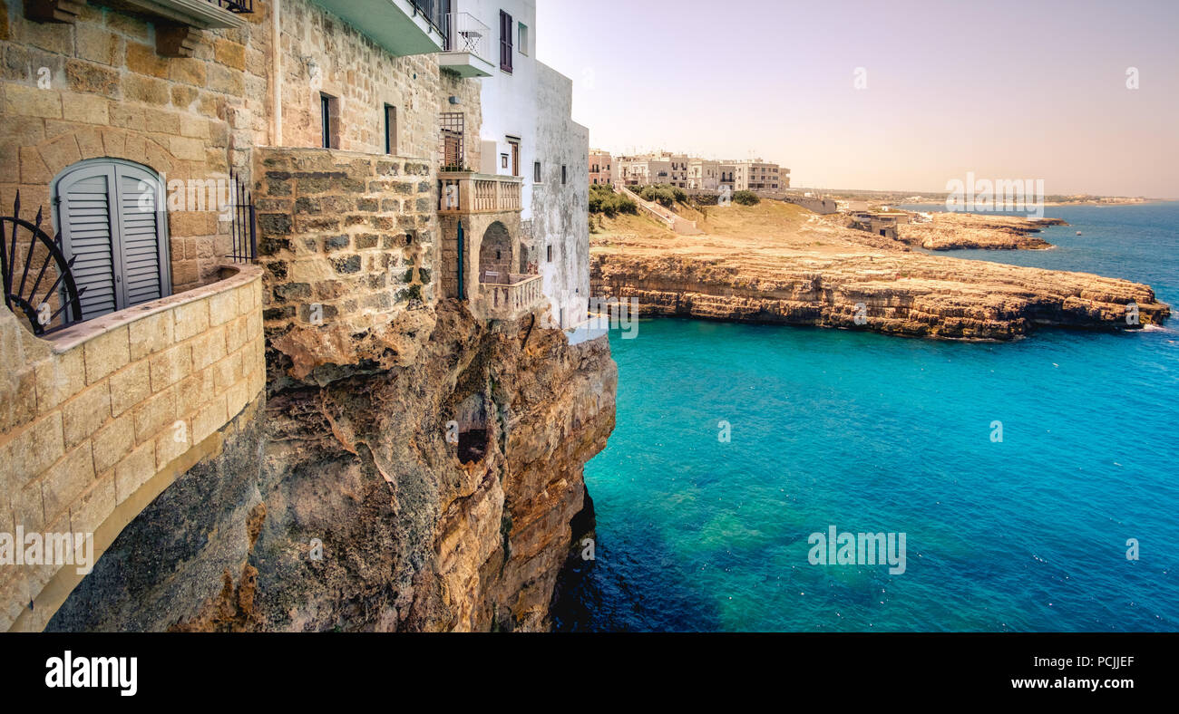 terrace overlook sea balcony - Polignano a Mare - Bari - Apulia - Italy ...