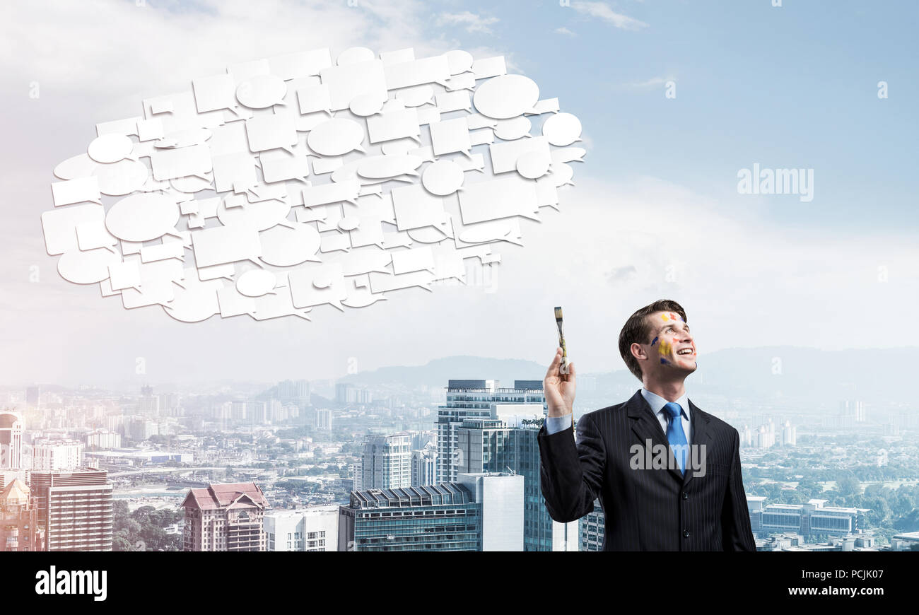 Business inspiration of young man Stock Photo - Alamy