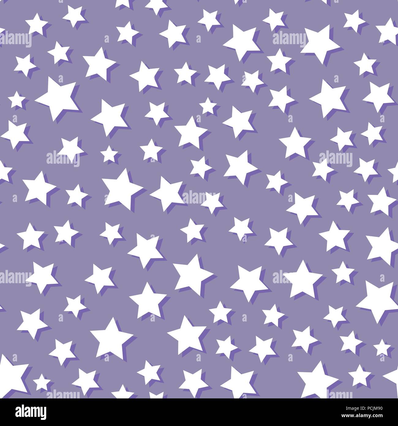 Vector white star seamless pattern Isolated on blue background Stock ...