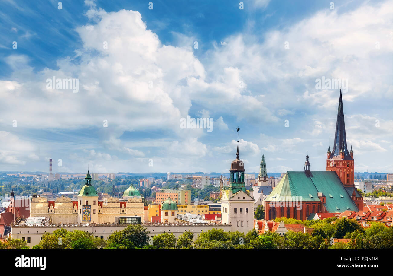 Panoramic view of Szczecin City downtown, Poland Stock Photo - Alamy