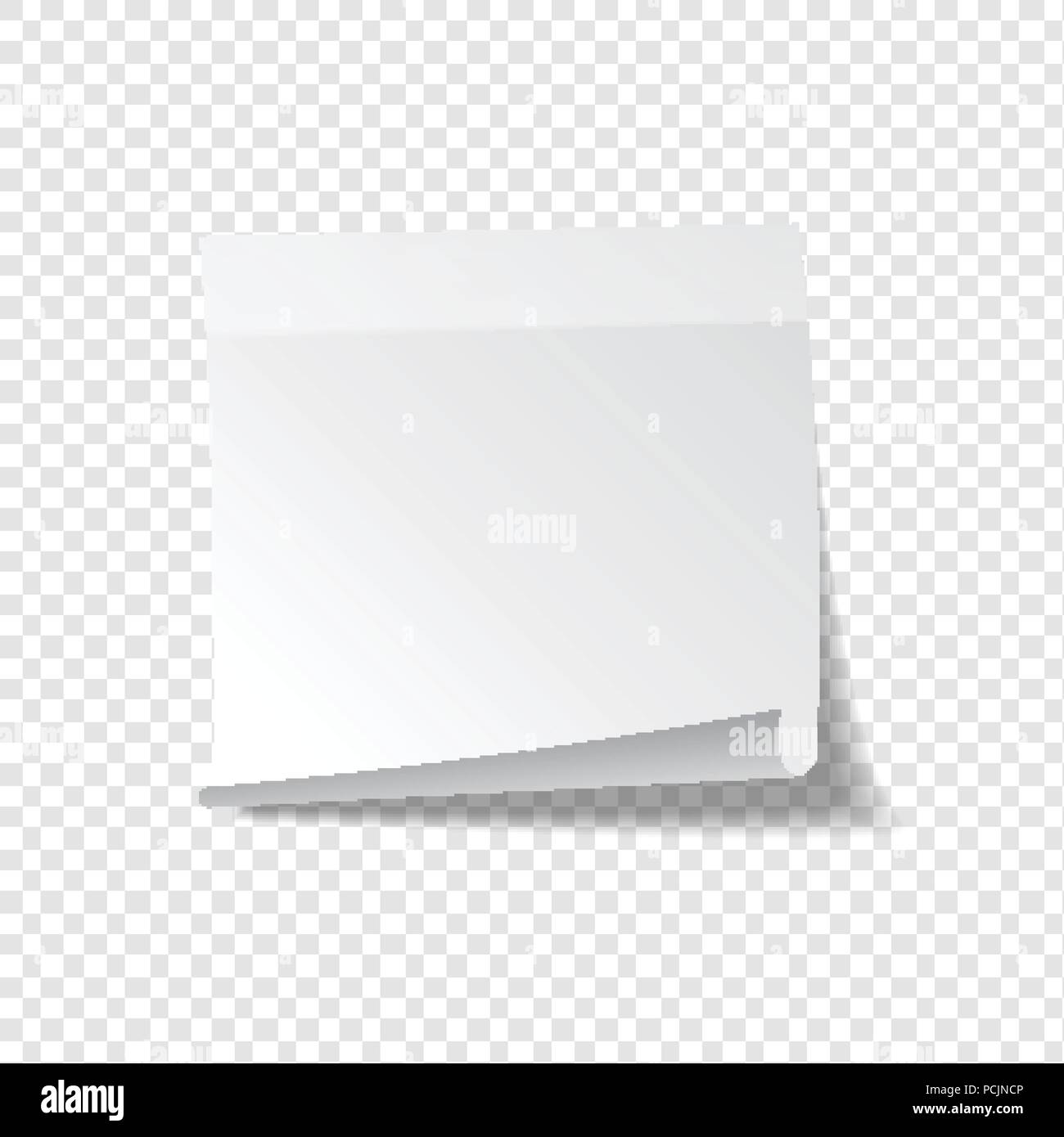 Sticky paper note with tape and shadow isolated on transparent ...