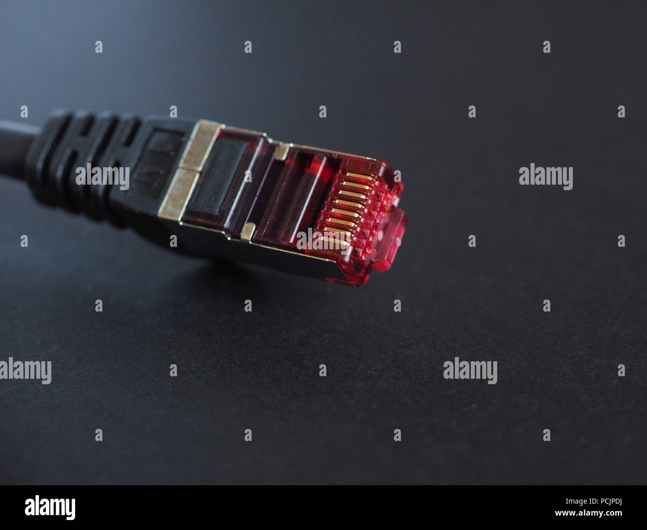 RJ45 plug for LAN local area network ethernet connection Stock Photo ...