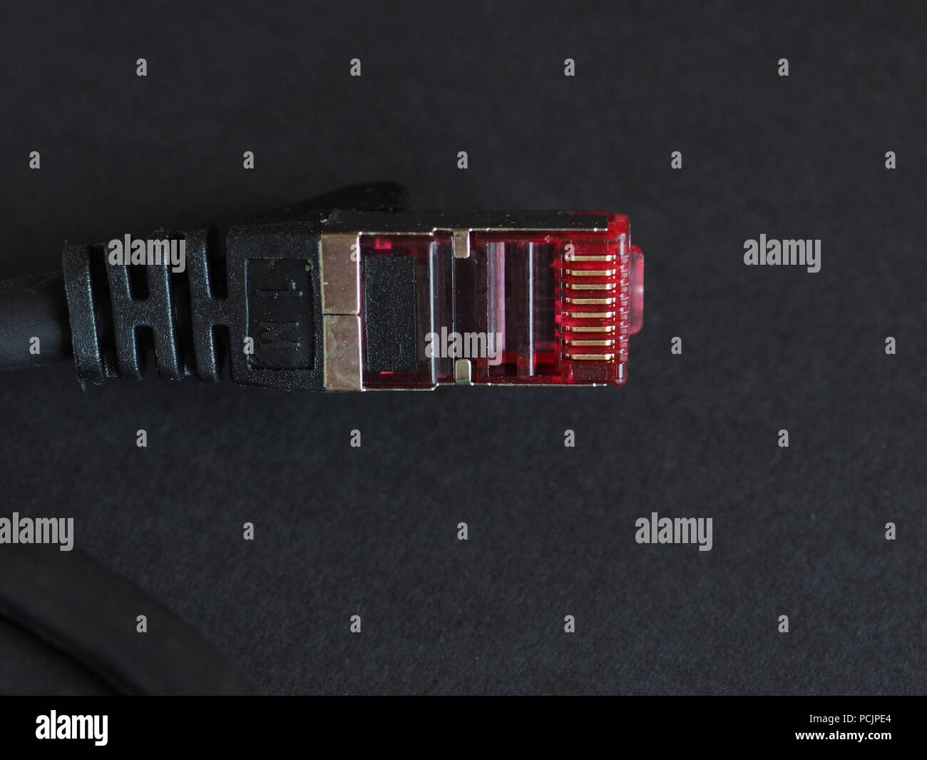 RJ45 plug for LAN local area network ethernet connection Stock Photo ...