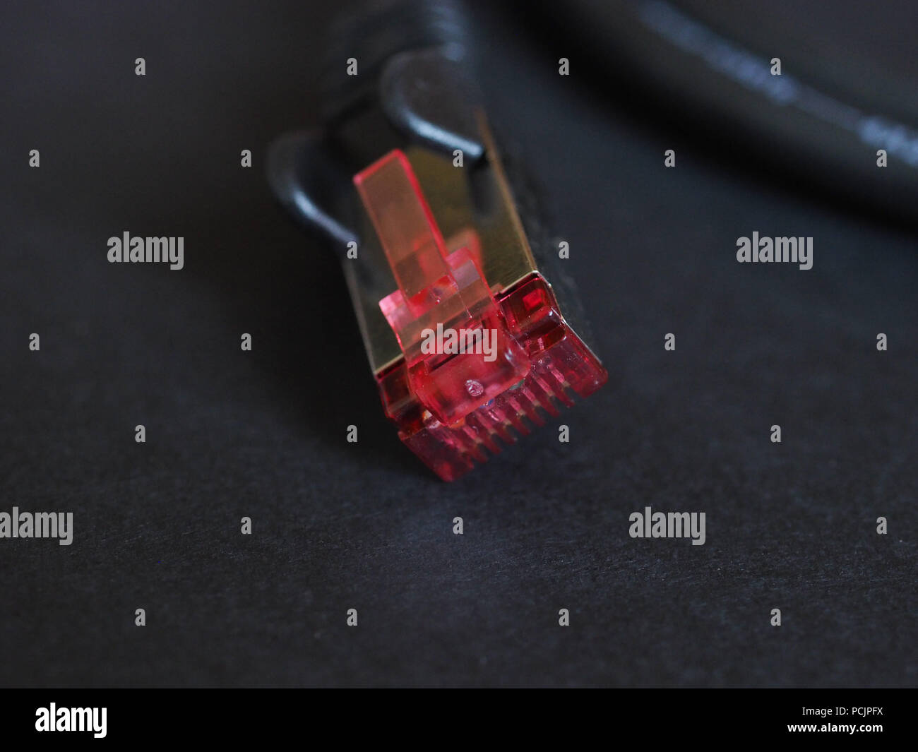 RJ45 plug for LAN local area network ethernet connection Stock Photo ...