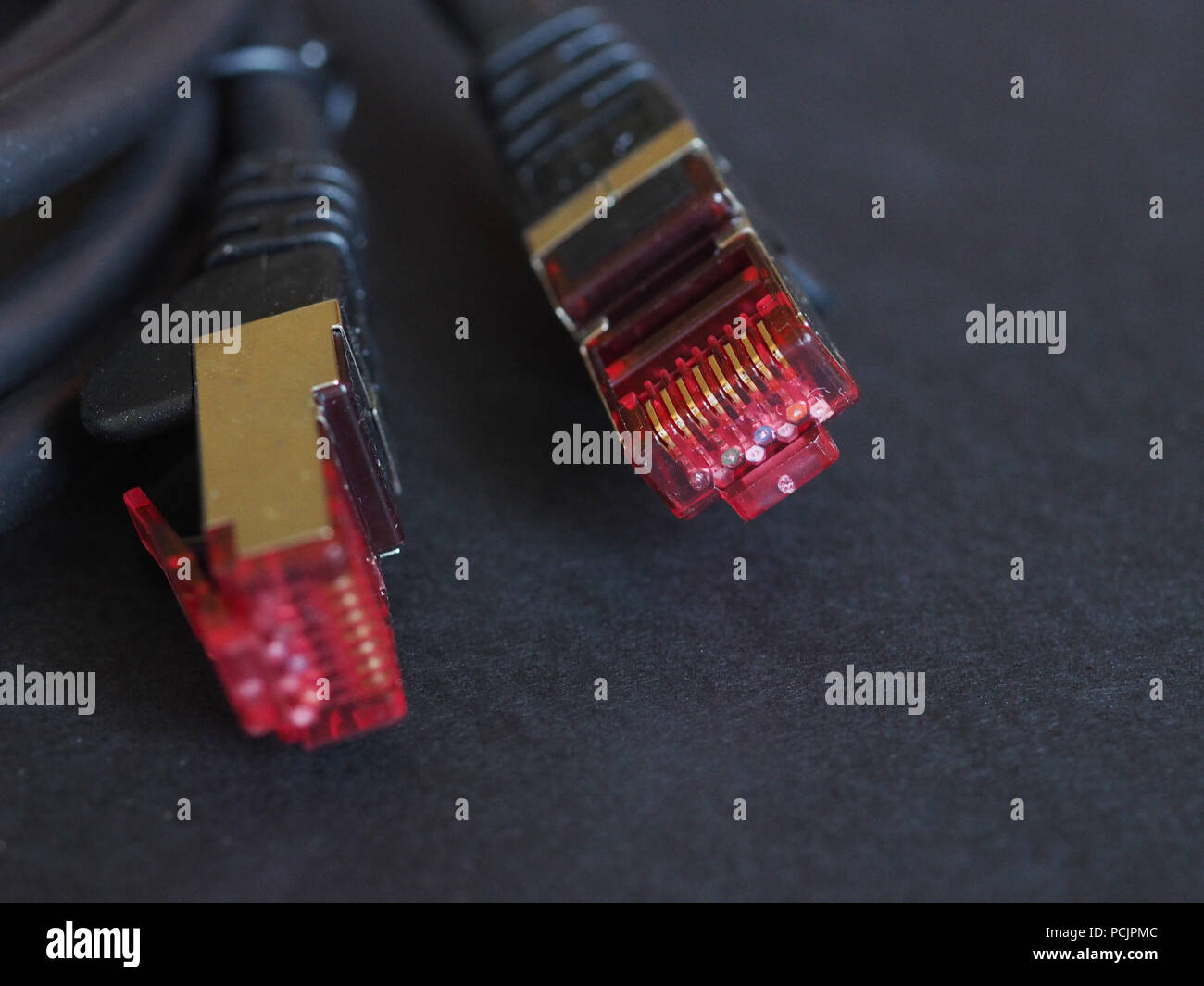 RJ45 plug for LAN local area network ethernet connection Stock Photo ...