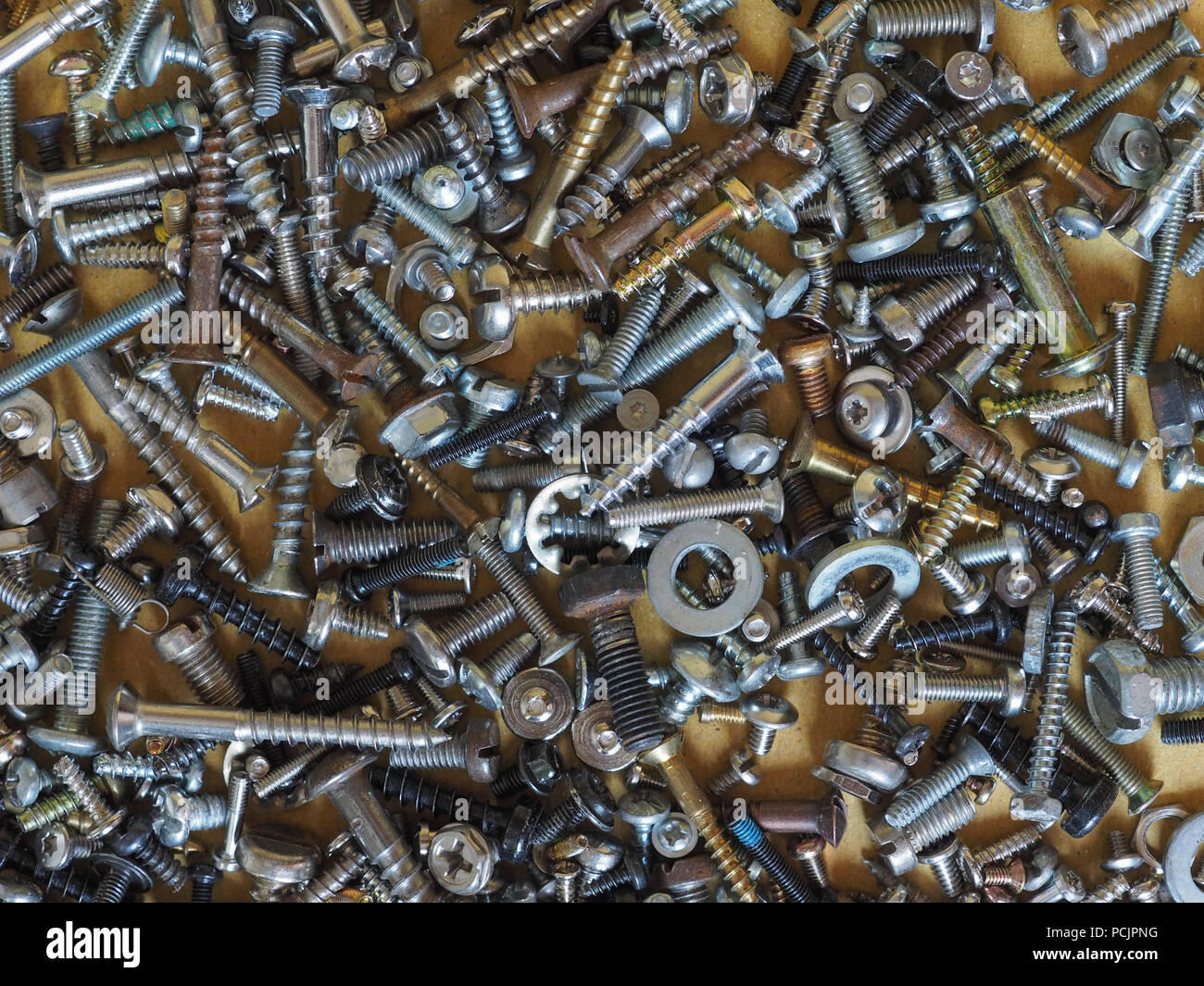industrial steel hardware bolt nut screw washer useful as a background ...