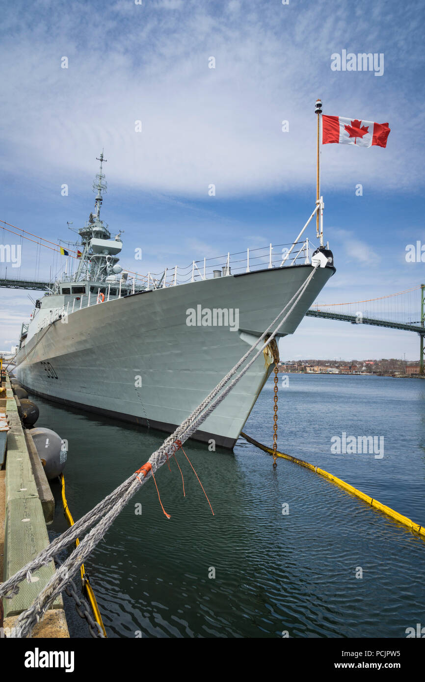 HALIFAX class anti-submarine frigate HMCS HALIFAX in her homeport of ...
