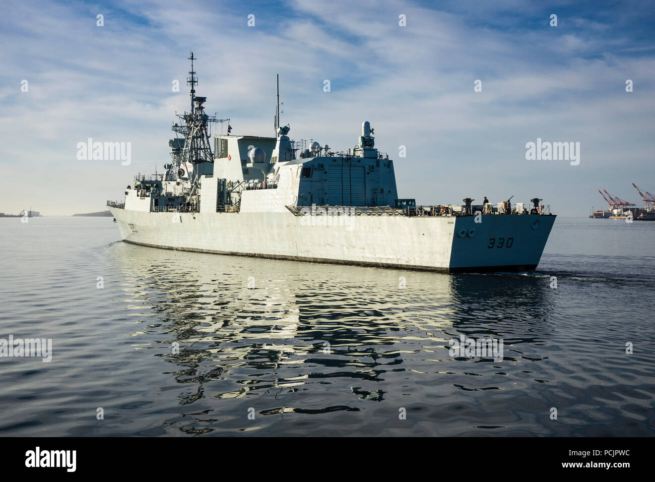 HALIFAX class anti-submarine frigate HMCS HALIFAX in her homeport of ...