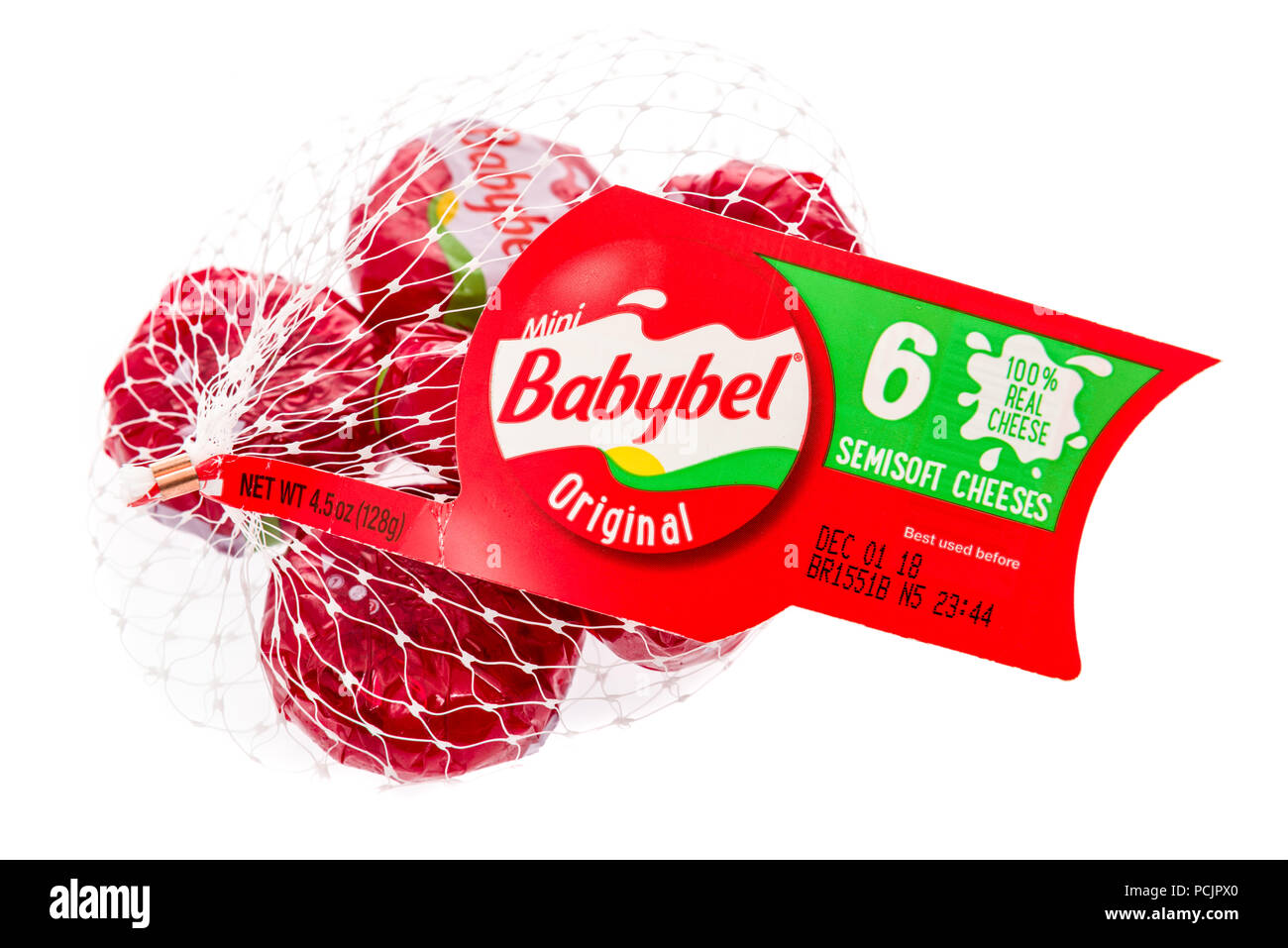 Babybel cheese in red wax Cut Out Stock Images & Pictures - Alamy