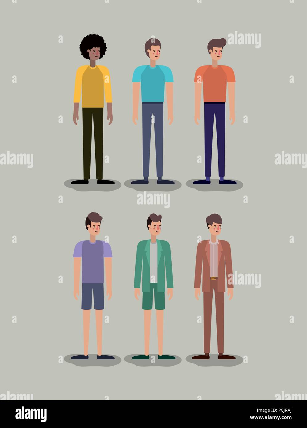group of men characters Stock Vector Image & Art - Alamy