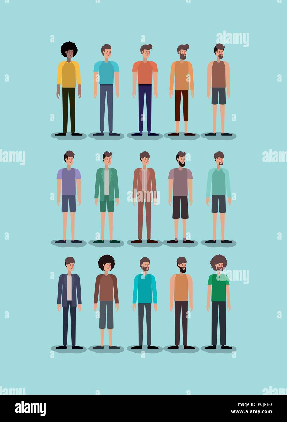 group of men characters Stock Vector Image & Art - Alamy