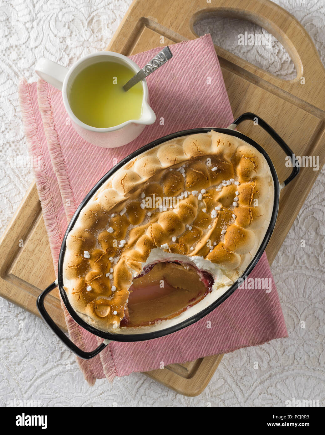 Manchester Pudding. Traditional dessert. UK Food Stock Photo - Alamy