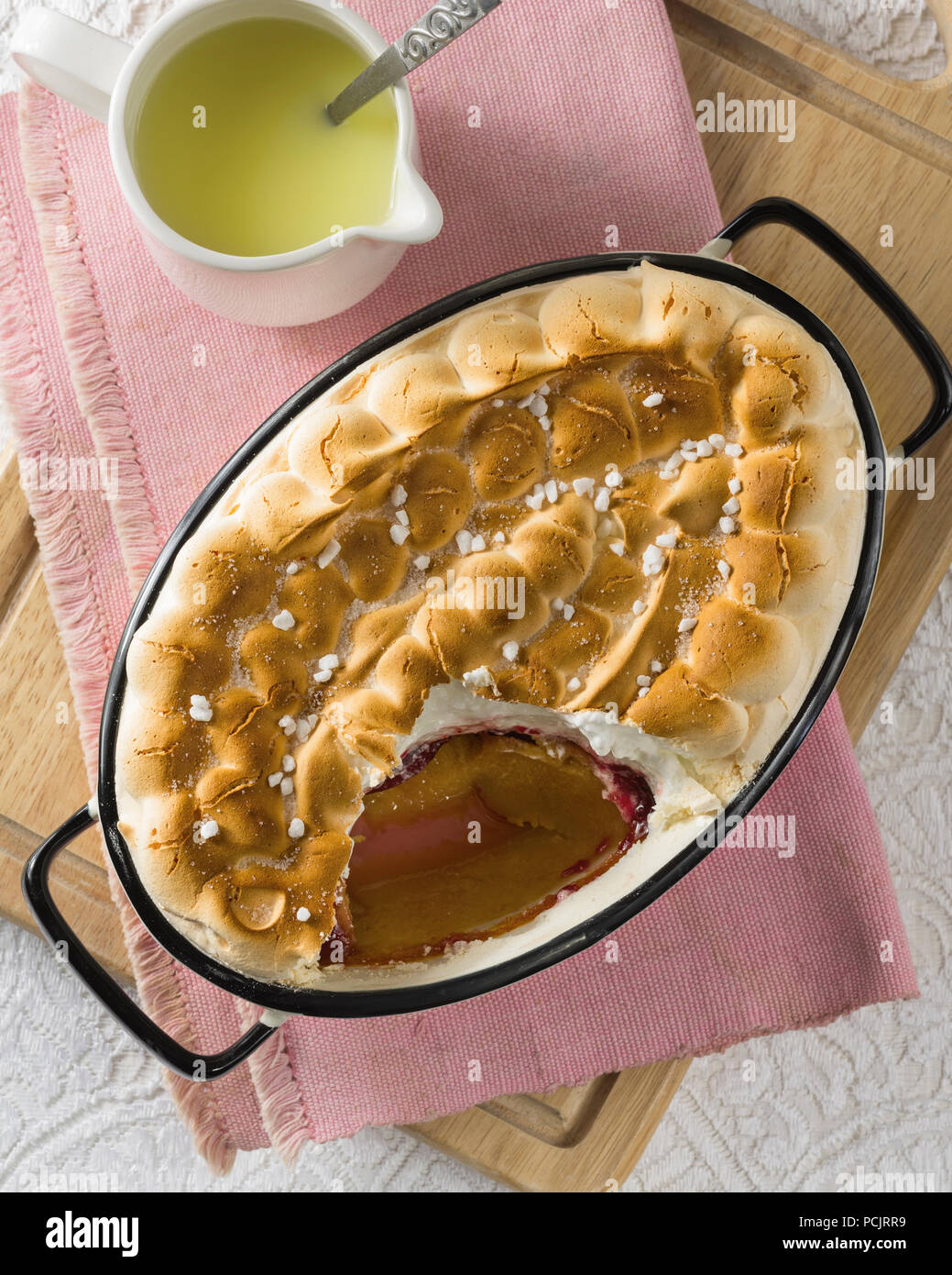 Manchester Pudding. Traditional dessert. UK Food Stock Photo - Alamy