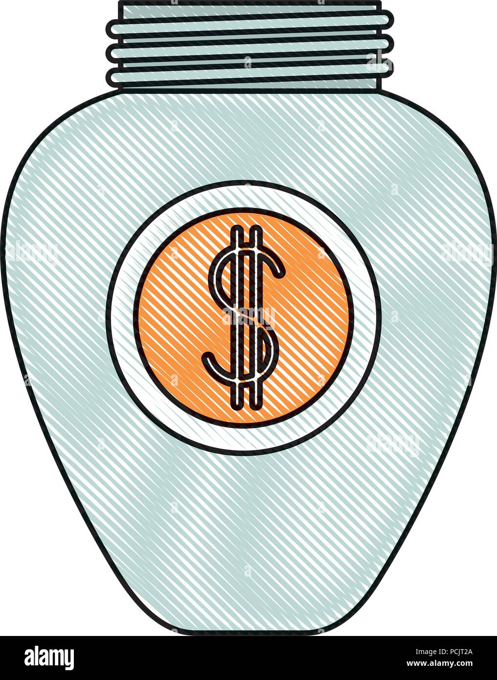 jar with money symbol Stock Vector Image & Art - Alamy