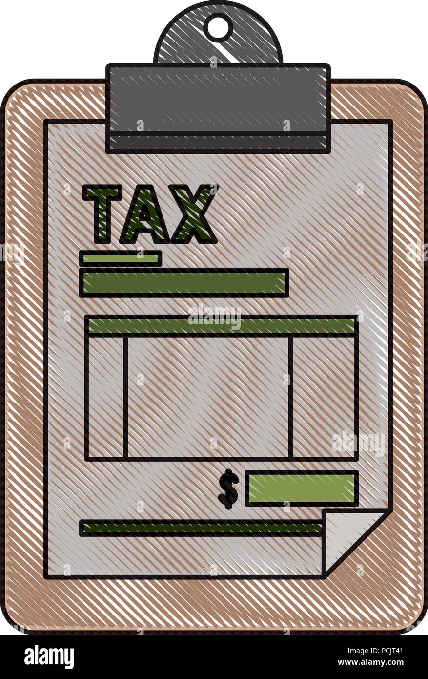 clipboard with tax document Stock Vector Image & Art - Alamy